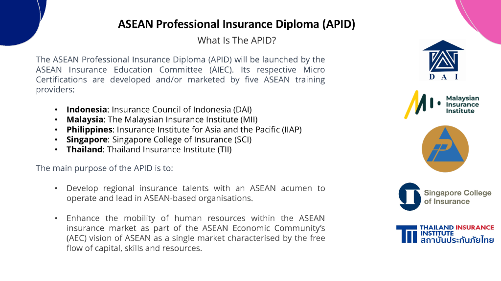 ASEAN Professional Insurance Diploma (APID) – Asean Insurance Council